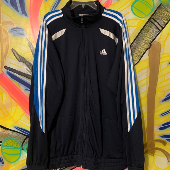 adidas | Jackets & Coats | Adidas Climalite Logo Three Stripe Track ...